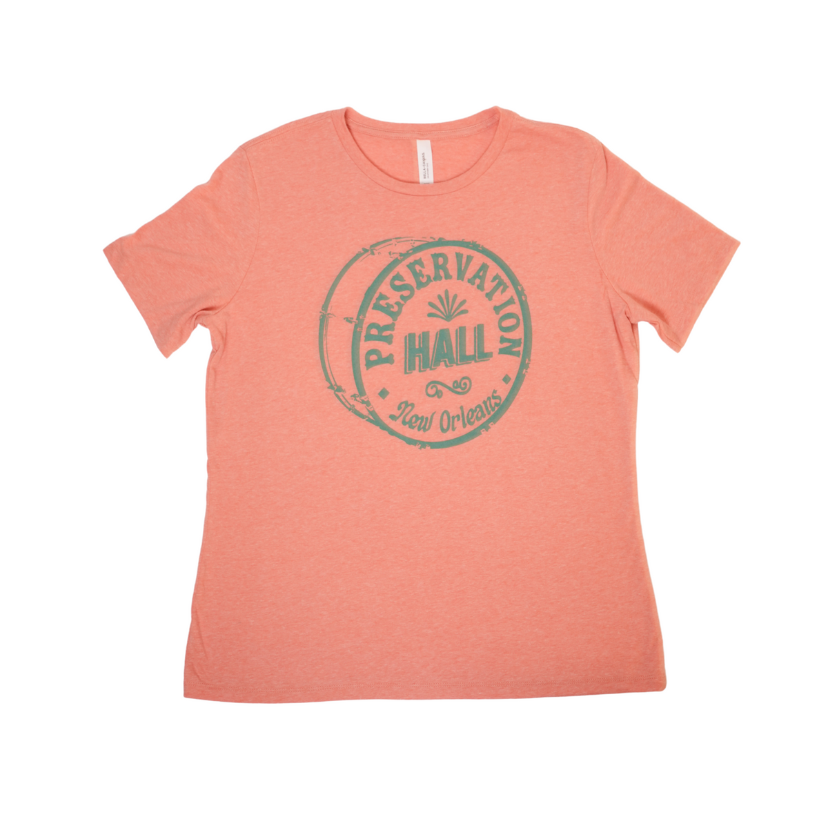 Ladies' Backbeat Tee - Coral – Preservation Hall Merchandise